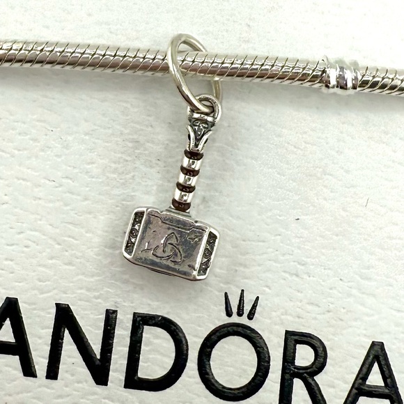 Pandora | Jewelry | Authentic New Pandora Marvel Thors Hammer Dangle ...
